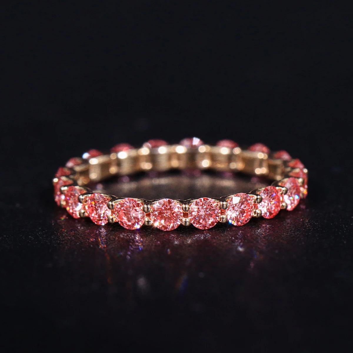 Pink Diamond Eternity Band – Earthly Jewels