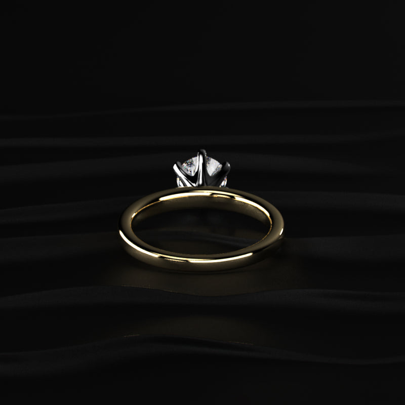 1ct Round Diamond Classic Solitaire Engagement Ring – Earthly Jewels