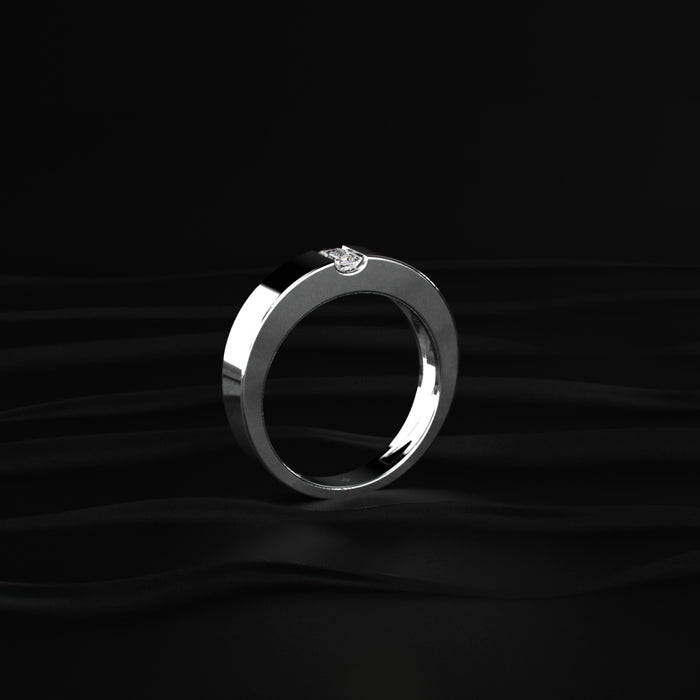 Men’s Emerald Cut Diamond Wedding Band Ring | Earthly Jewels