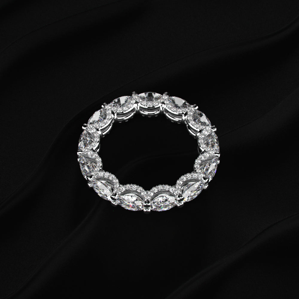 Ferris Wheel Oval Diamond Band | Modern Eternity Ring – Earthly Jewels